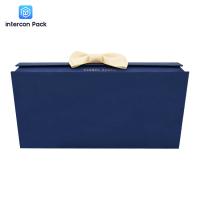 China Cardboard Luxury Gift Packaging Boxes Clamshell With Ribbon Closure for sale