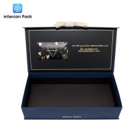 China Cardboard Luxury Gift Packaging Boxes Clamshell With Ribbon Closure for sale