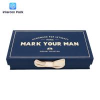 China Cardboard Luxury Gift Packaging Boxes Clamshell With Ribbon Closure for sale
