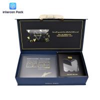 China Cardboard Luxury Gift Packaging Boxes Clamshell With Ribbon Closure for sale