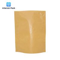 China Resealable Kraft Paper Standup Zipper Pouch Food Grade With Matte Window for sale