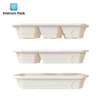 China Bio Degradable Paper Pulp Moulded Trays Packaging For Foods for sale
