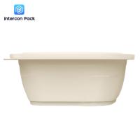 China Ovenable Paper Food Tray With Lid 540ml Sugarcane Bagasse Matrial for sale