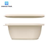 China Ovenable Paper Food Tray With Lid 540ml Sugarcane Bagasse Matrial for sale