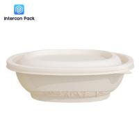China Bamboo Material Paper Pulp Moulded Trays Disposable Hamburger Bagasse Clamshell Box for sale