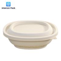 China Bamboo Material Paper Pulp Moulded Trays Disposable Hamburger Bagasse Clamshell Box for sale