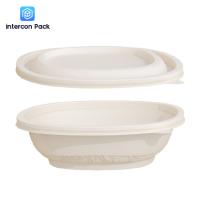 China Bamboo Material Paper Pulp Moulded Trays Disposable Hamburger Bagasse Clamshell Box for sale