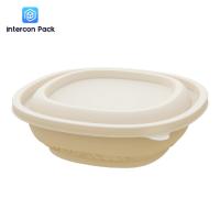 China Bamboo Material Paper Pulp Moulded Trays Disposable Hamburger Bagasse Clamshell Box for sale