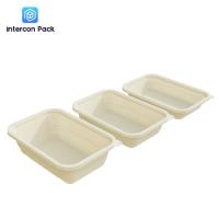 China Biodegradable Paper Pulp Moulded Trays Disposable Takeaway Food Trays for sale
