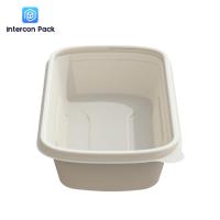 China Bagasse Bamboo Paper Pulp Moulded Trays Disposable Paper Food Container for sale