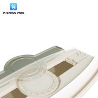 China OEM Paper Pulp Moulded Trays Disposable Compostable Food Trays With Cover for sale