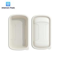 China Degradable Paper Pulp Moulded Trays Environmentally Friendly For Hamburger for sale