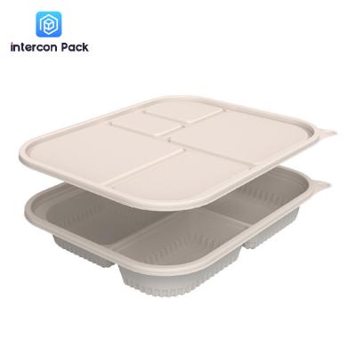 China 5 Compartment Bagasse Takeaway Boxes Disposable Food Container for sale