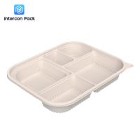 China 5 Compartment Bagasse Takeaway Boxes Disposable Food Container for sale