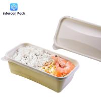 China Takeaway Sugarcane Bagasse Food Container Biodegradable Disposable With Compartment for sale