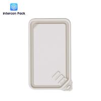 China 800ml Paper Pulp Moulded Trays Sugarcane bagasse pulp fiber plant paper with lid for sale