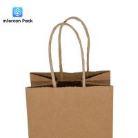 China 11.02x4.92x3.86 Inch Paper Handle Bags Offset Printing For Shopping for sale
