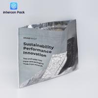 China Biodegradable Stone Paper Bag Three Side Sealing Zipper Packaging Bag for sale