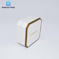 China ISO9001 Small Jewelry Packaging Boxes PU Leather Pearl Paper Hot Stamping Process for sale