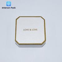 China ISO9001 Small Jewelry Packaging Boxes PU Leather Pearl Paper Hot Stamping Process for sale