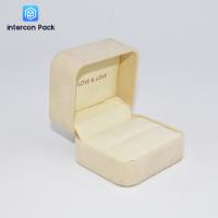 China Flip Small Jewelry Packaging Boxes Polyurethane Flocking Cloth Clamshell Jewelry Box for sale