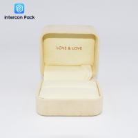 China Flip Small Jewelry Packaging Boxes Polyurethane Flocking Cloth Clamshell Jewelry Box for sale