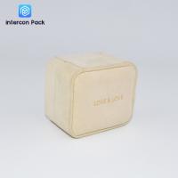 China Flip Small Jewelry Packaging Boxes Polyurethane Flocking Cloth Clamshell Jewelry Box for sale