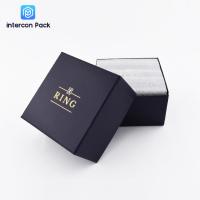 China Intercon Pack Luxury Leather Jewellery Box Hot Stamping Process 4.02x4.02x2.2 Inch for sale