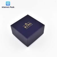 China Intercon Pack Luxury Leather Jewellery Box Hot Stamping Process 4.02x4.02x2.2 Inch for sale