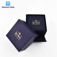 China Intercon Pack Luxury Leather Jewellery Box Hot Stamping Process 4.02x4.02x2.2 Inch for sale