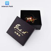 China High End Embossing Ring Jewelry Boxes 120g Leather Filled Paper gilded surface for sale