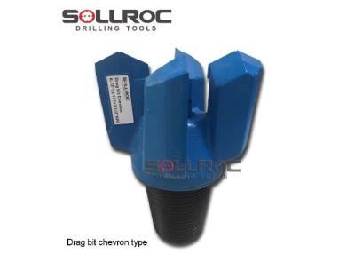 China Threaded Connection Chevron Drag Drill Bit Forging Processing API 3 1/2'' REG Customized for sale