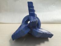 China API 2 3/8'' Thread Blue Color 165mm 3 Wings Drag Bits For Water Well Drilling for sale