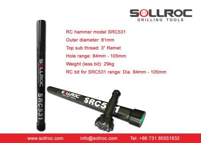 China SRC531 Rock Drilling Tools Reverse Circulation Drilling Hammer For Thread 3