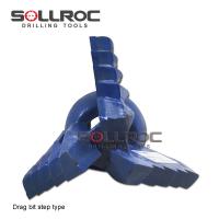 China 6.5′′ 165mm 3 Wings Blades Step Drag Bits Soft Rock Drill Bits For Water Well for sale