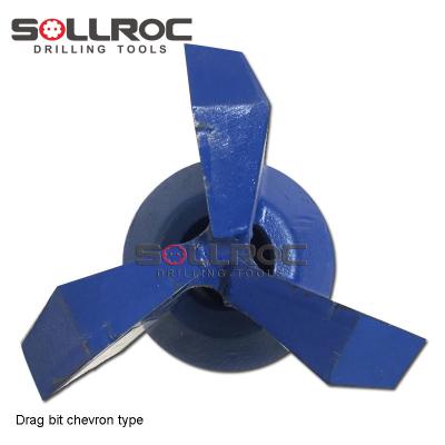 China 6'' - 152mm Blue Api 2 3/8'' Reg Chevron Bits For Water Well Drilling for sale
