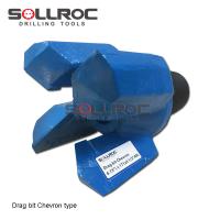 China 4 Wings Chevron Drill Bit for Middle Rock Drilling Gold Or Customized and API 2 3/8'' REG Thread Type for sale