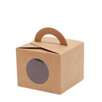 China 350gsm Kraft Paper Food Boxes Wedding Anniversary Candy Gable Box Custom Size for sale