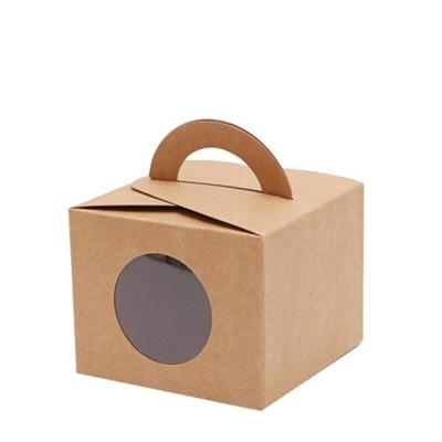 China 350gsm Kraft Paper Food Boxes Wedding Anniversary Candy Gable Box Custom Size for sale