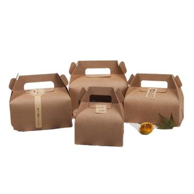China Cake Bakery Height 8cm Custom Food Packaging Boxes With Handle for sale