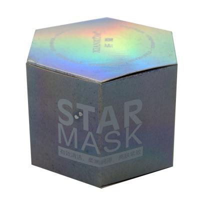 China Custom CMYK Iridescent Paper Cosmetic Packaging Boxes UV Printing for sale