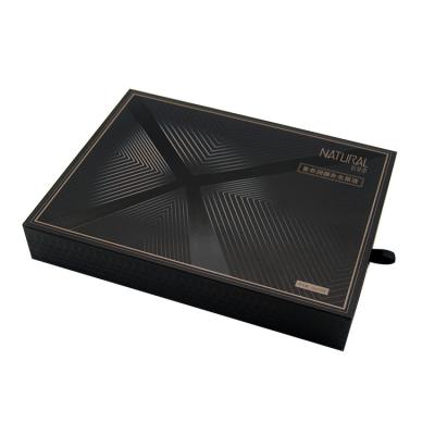 China Personalized Black White Cosmetic Drawer Gift Boxes With EVA Tray for sale