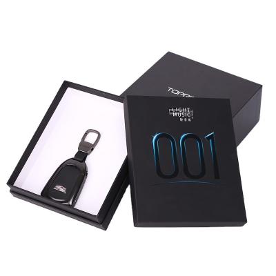 China Luxury Exquisit Rectangle Black Matte Men Gift Boxes Lid And Base for sale