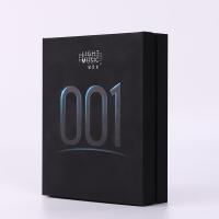 China Luxury Exquisit Rectangle Black Matte Men Gift Boxes Lid And Base for sale