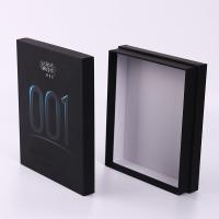 China Luxury Exquisit Rectangle Black Matte Men Gift Boxes Lid And Base for sale