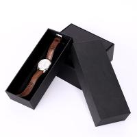 China Luxury Exquisit Rectangle Black Matte Men Gift Boxes Lid And Base for sale