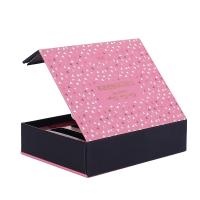 China Personalised CMYK Pink Gold Foil Gift Packing Boxes Magnetic Lid for sale