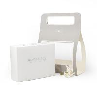 China Lid And Base 150gsm Kraft Paper Gift Packing Boxes With Handle Sleeve for sale