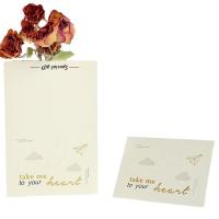 China 350gsm Kraft Paper Invitation Card 125x160mm with Envelop for Birthday Wedding for sale