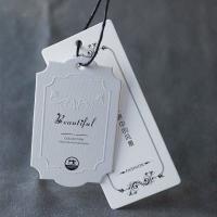 China Fashion Folded Clothing Thick 2mm Personalized Hang Tag Debossing for sale